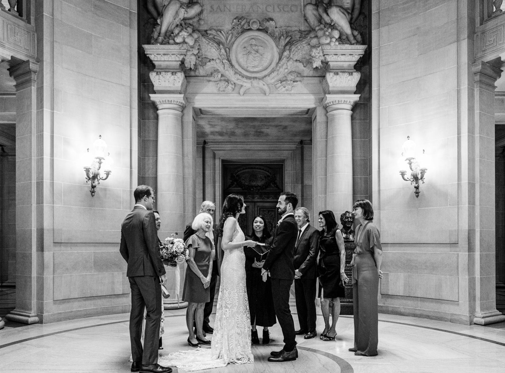City Hall Civil Ceremony by Duy Ho | SF Wedding Photographer