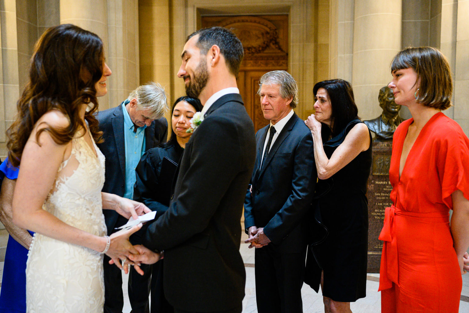 City Hall Civil Ceremony by Duy Ho | SF Wedding Photographer
