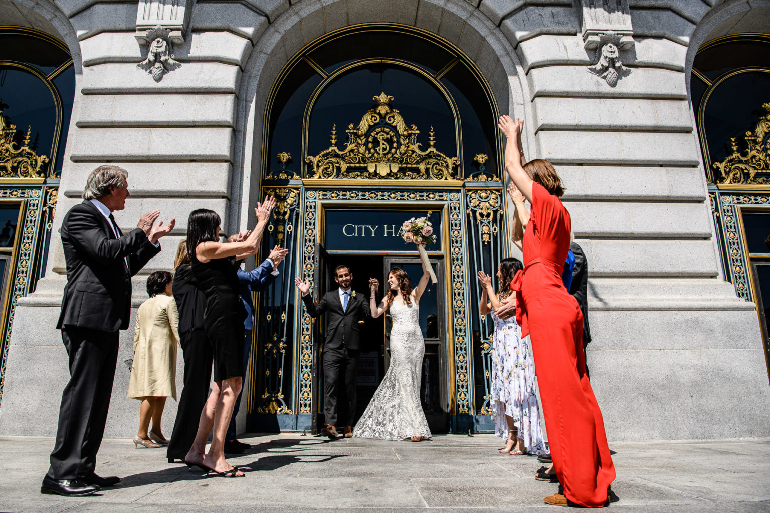 City Hall Civil Ceremony by Duy Ho | SF Wedding Photographer